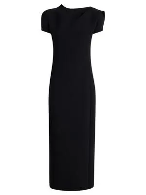 Khaite Short Sleeve Backless Midi Dress - Black