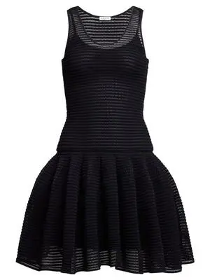 Alaïa Short Crinoline Knit Dress - Black