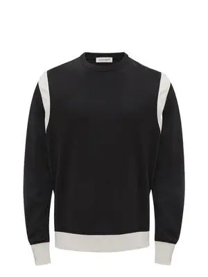 Alexander McQueen Two-tone Panelled Sweatshirt - Black
