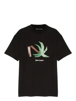 Palm Angels Broken Palm Print T-shirt - Black