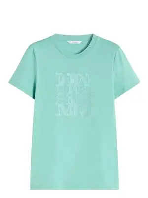 Max Mara Max Mara Giovane Monogram T-Shirt Aqua