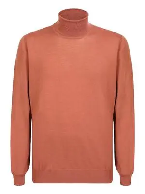 LARDINI Turtleneck Knitted Jumper - Red