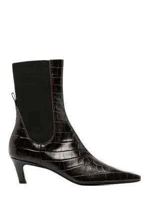 TOTEME Pull-up Ankle Boots - Black
