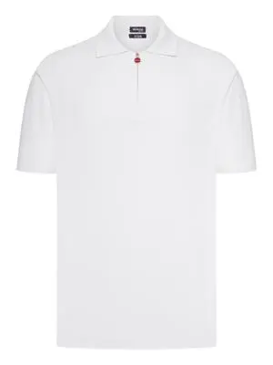 Kiton Zip Cotton Polo Shirt - White