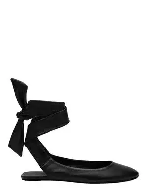 ATTICO Attico Cloe Ballet Flats With Leather Ankle Ties