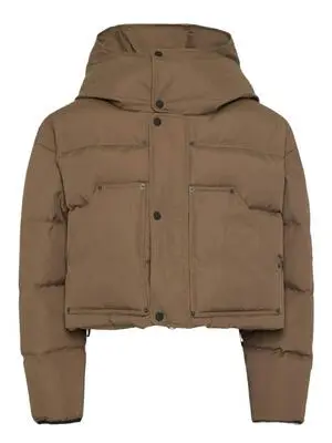 Dsquared2 Icon Utility Hooded Puffer Jacket - Brown