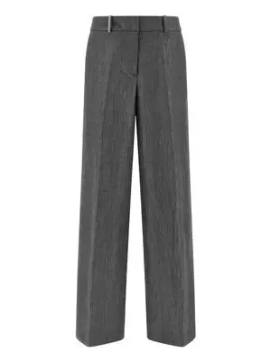 Peserico Punto Luce Wide-leg Trousers - Grey