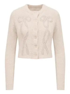 LoveShackFancy Embellished Cardigan - Ivory