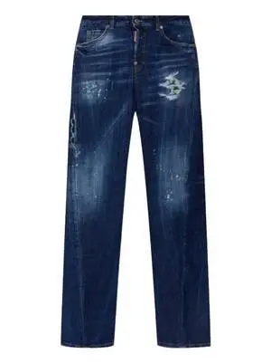 Dsquared2 Loose Twisted Distressed Jeans - Blue
