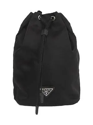 Prada Logo Drawstring Pouch - Black