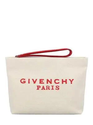 Givenchy Logo Print Clutch Bag - Nude
