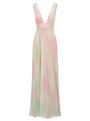 LoveShackFancy Madeleine Pleated Maxi Dress - Iris Mistata
