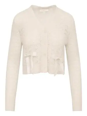 LoveShackFancy LoveShackFancy Lilly Cropped Knit Cardigan No