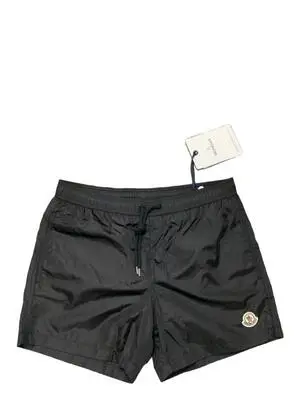 Moncler Drawstring Logo Shorts - Black