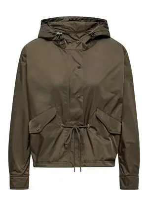 Moncler Drawstring Hooded Jacket - Olive Green