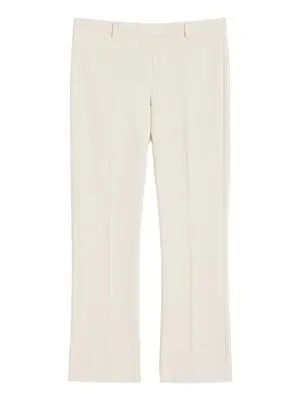 Max Mara Stretch Cotton-blend Trousers - Ivory