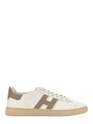 Hogan Low-top Sneakers In Nappa Leather - Ivory Beige