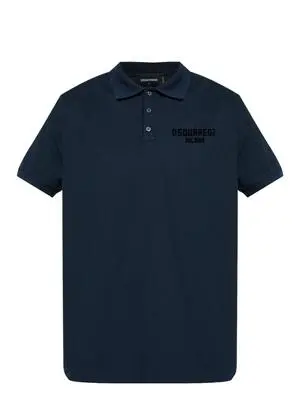 Dsquared2 Dsquared2 Logo Detailed Short-Sleeved Polo Shirt Black