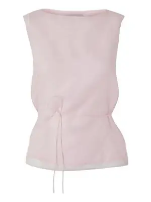 Altuzarra Tie-detailed Silk-organza Top - Pink