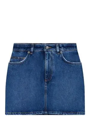 DOLCE & GABBANA Dolce & Gabbana Fitted Denim Mini Skirt
