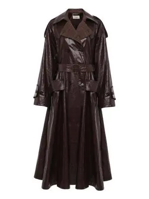 Chloé Double-breasted Long Riding Coat - Dark Purple