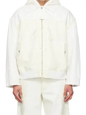 SONG FOR THE MUTE Denim Hooded Jacket - White