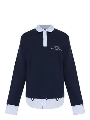 MISBHV Distressed Polo Shirt - Black