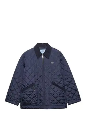 PRADA Prada Re-Nylon Quilted Jacket With Enamel Triangle Logo