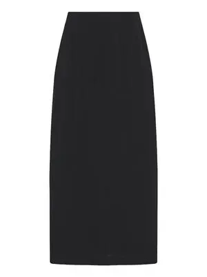 THE ROW Matias Midi Skirt - Black