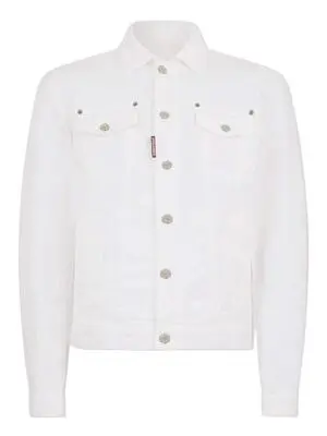 Dsquared2 Buttoned Denim Trucker Jacket - White