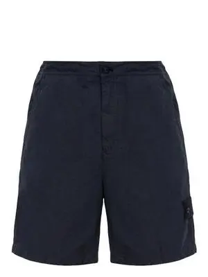 Stone Island Logo Patch Bermuda Shorts - Blue