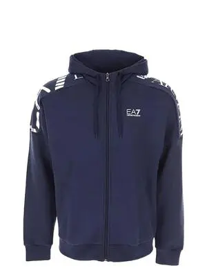 EA7 Hooded Zipper Sweater - Black