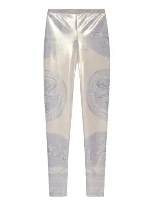 Versace La Coupe Des Dieux Printed Leggings - Gray