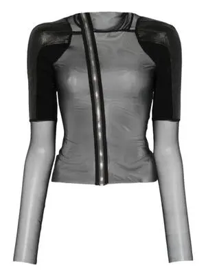 Rick Owens Paneled Zip-up Jacket - Black