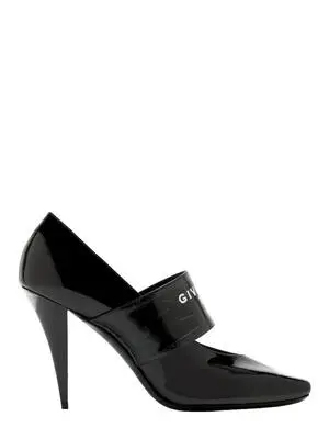 Givenchy Paris Logo Printed 1952 Square-toe Pumps - Black
