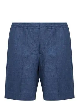 Zegna Tailored Drawstring Shorts - Navy