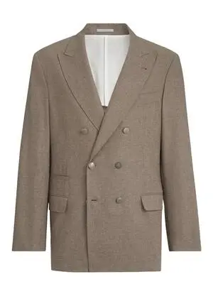 Brunello Cucinelli Double-breasted Blazer - Gray