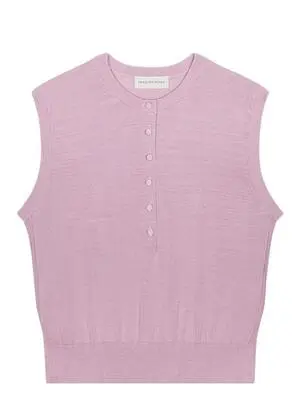 Dries Van Noten Sleeveless Cotton Vest - Ancient Rose