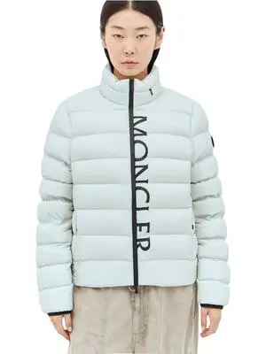 Moncler Zip Up Quilted Jacket - Ice Tuff
