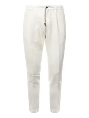 Eleventy Drawstring Casual Pants - White