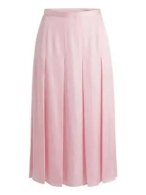 Gucci Silk Twill Pleated Midi Skirt - Light Pink