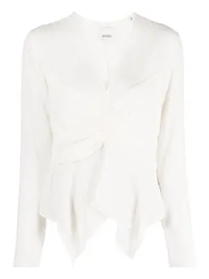 Isabel Marant Étoile Julietta V-neck Asymmetrical Blouse - White