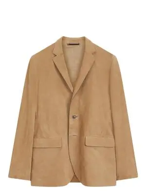 HUGO BOSS Boss Hugo Boss Single-Breasted Suede Blazer