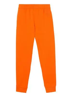 Burberry Logo Embroidered Track Pants - Orange