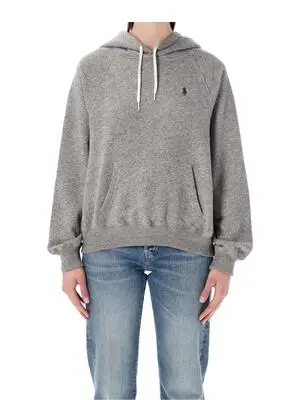Polo Ralph Lauren Embroidered Pony Drawstring Hoodie - Gray