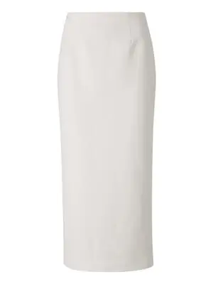 Roland Mouret Midi Pencil Skirt With Back Slit - Ivory