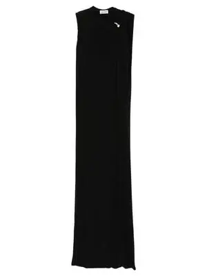JEAN PAUL GAULTIER Sleeveless Maxi Dress With Metal Detail - Black