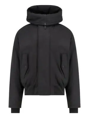 Dsquared2 Long Sleeve Hooded Cotton Coat - Black