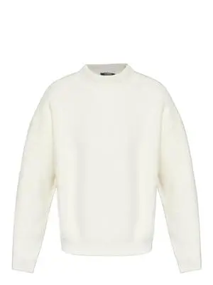 Jacquemus Round Neck Knitted Jumper - White