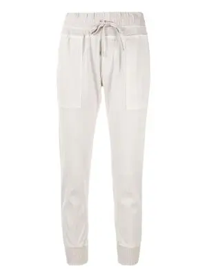 JAMES PERSE Ribbed Cuff Drawstring Trousers - Talc